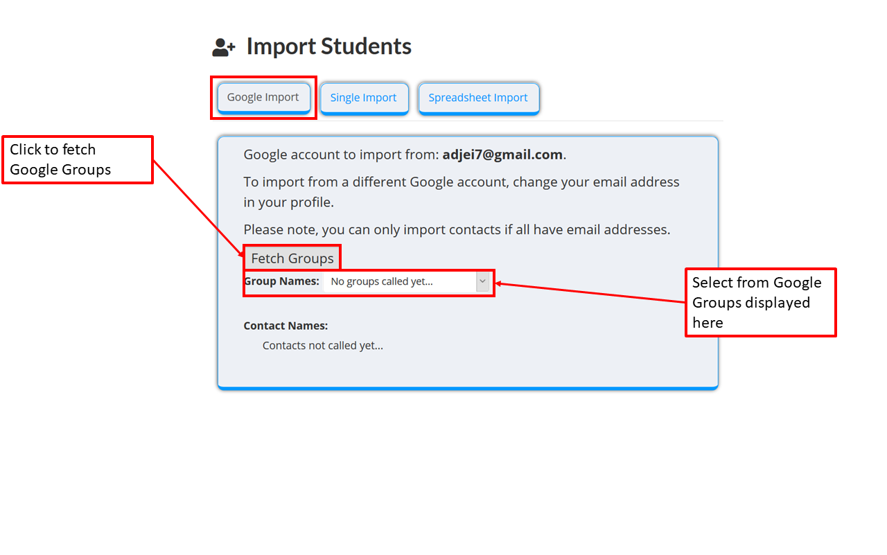 Import Page